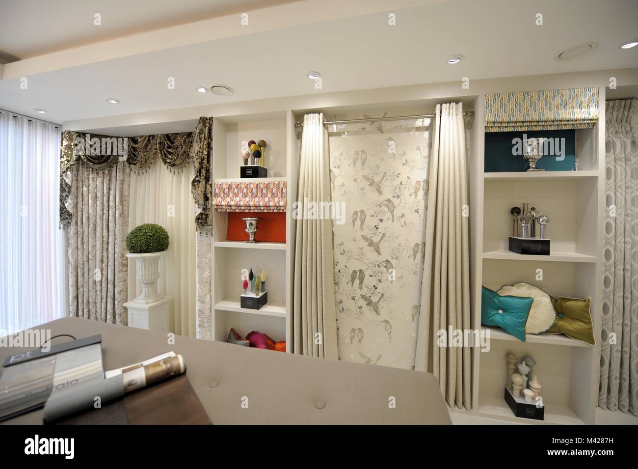 Interior design, showroom display of materials Stock Photo - Alamy