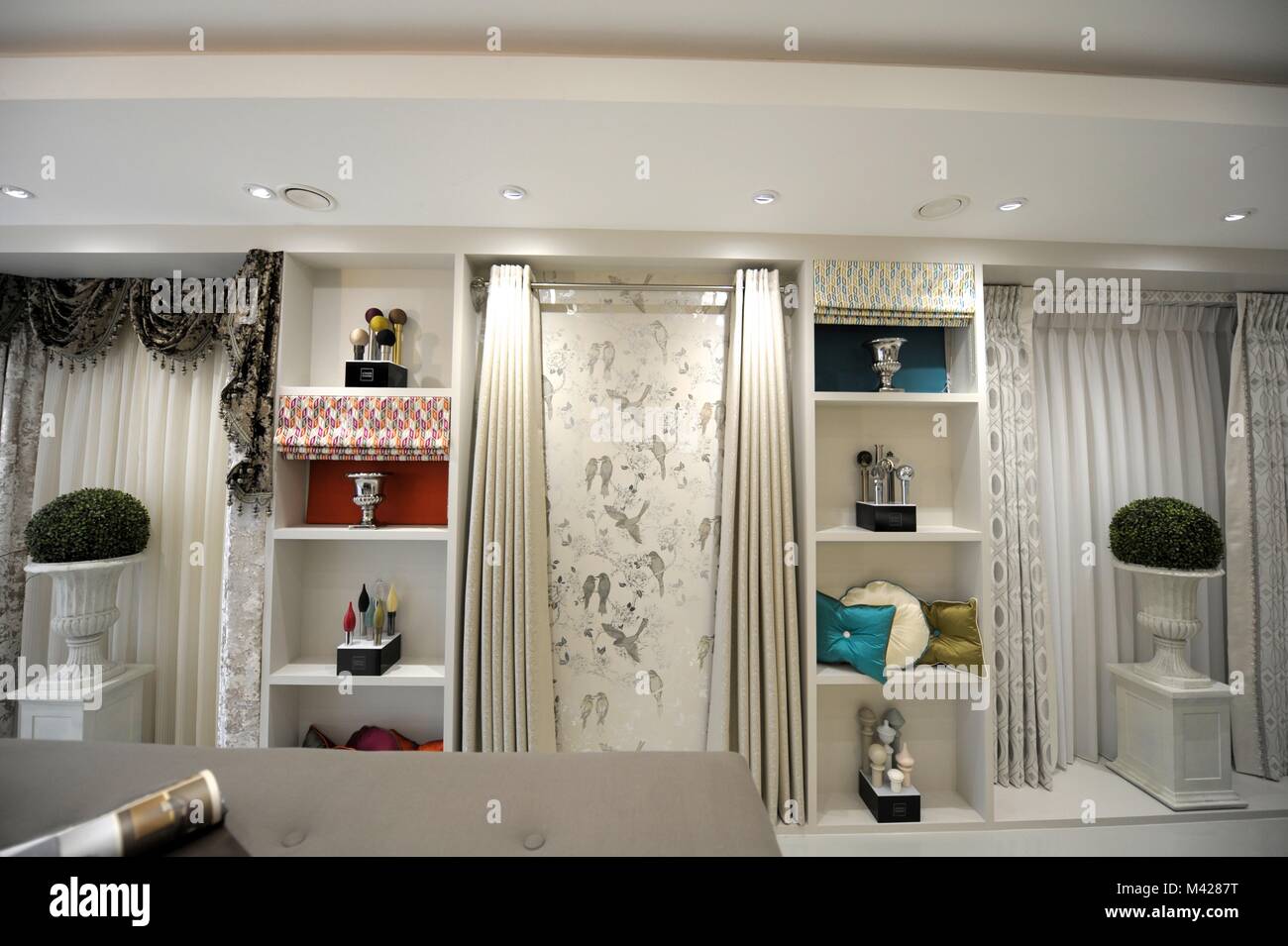 Interior design, showroom display of materials Stock Photo - Alamy