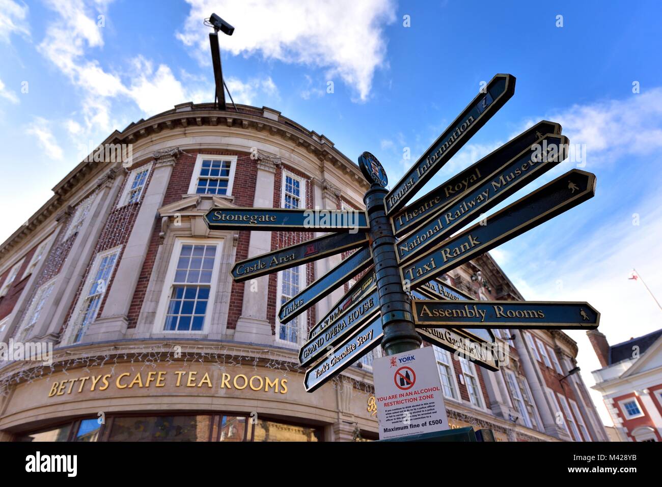Tourist information signs York England UK Stock Photo - Alamy