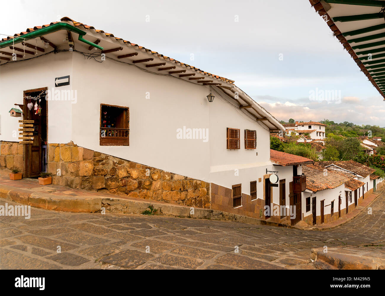 Barichara Streets in Santander - Colombia Stock Photo - Alamy