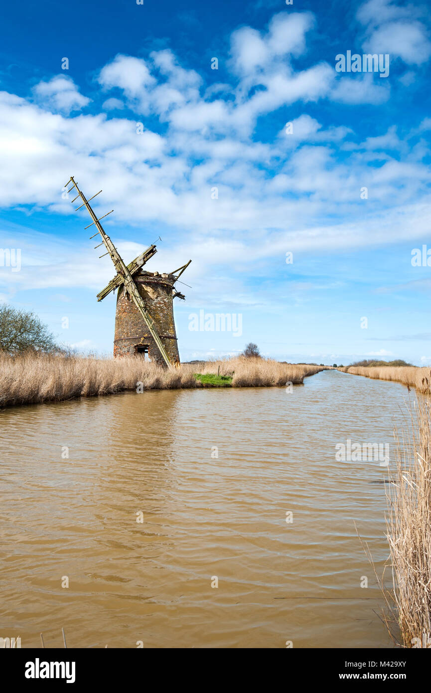 The isolated ruined shell of Brograve Mill was actually a wind pump to ...