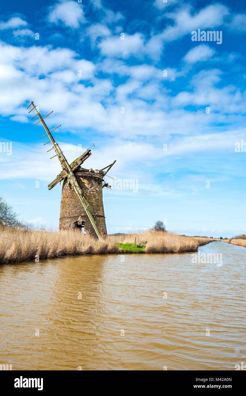 The isolated ruined shell of Brograve Mill was actually a wind pump to ...