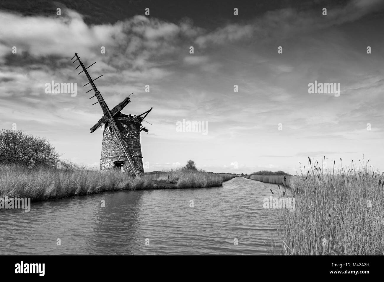 The isolated ruined shell of Brograve Mill was actually a wind pump to ...