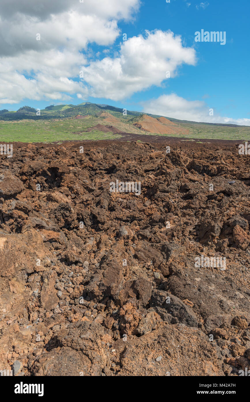 old lava flow maui hawaii Stock Photo - Alamy