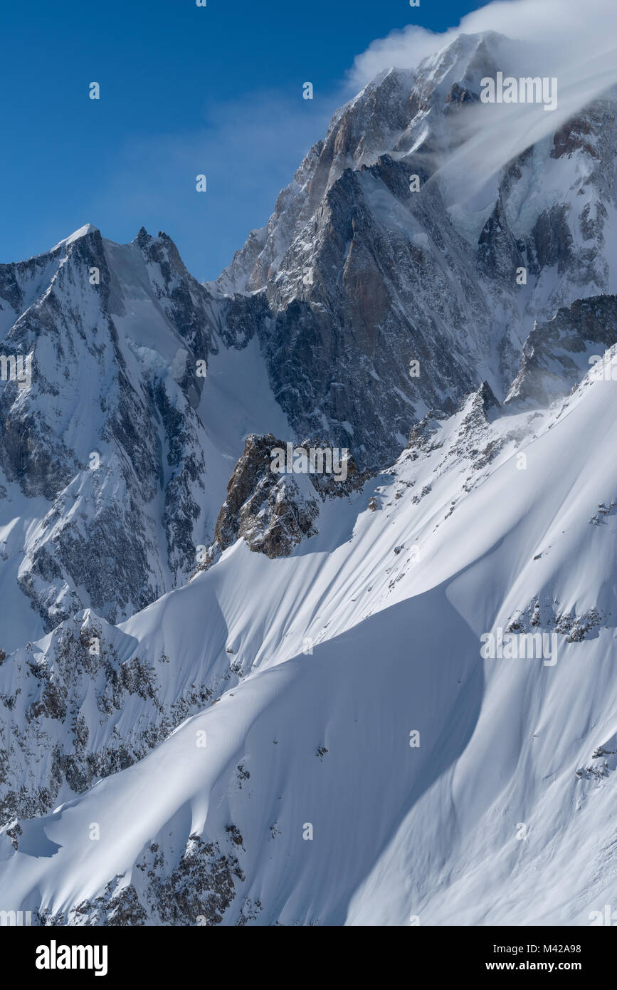 Mountain scenery in Graian Alps, Mont Blanc range, Aosta Valley, Italy ...