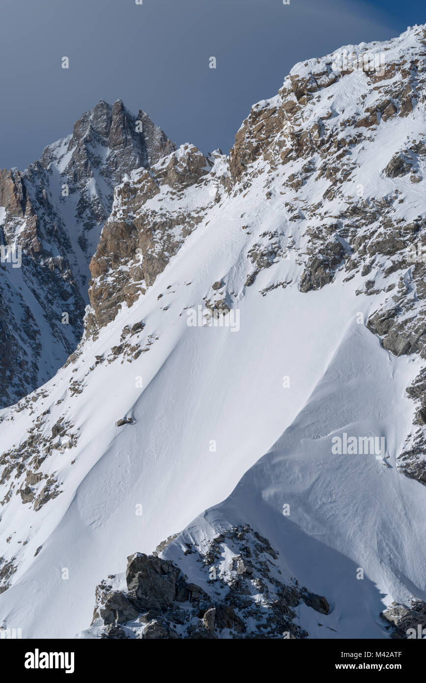 Mountain scenery, Graian Alps, Mont Blanc range, Aosta Valley, Italy ...