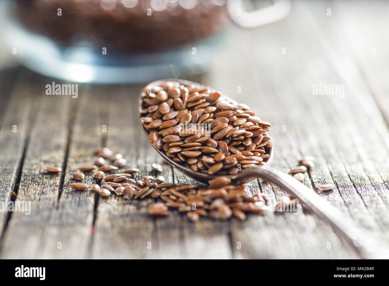 Flax seed linseed food grain hi-res stock photography and images - Alamy
