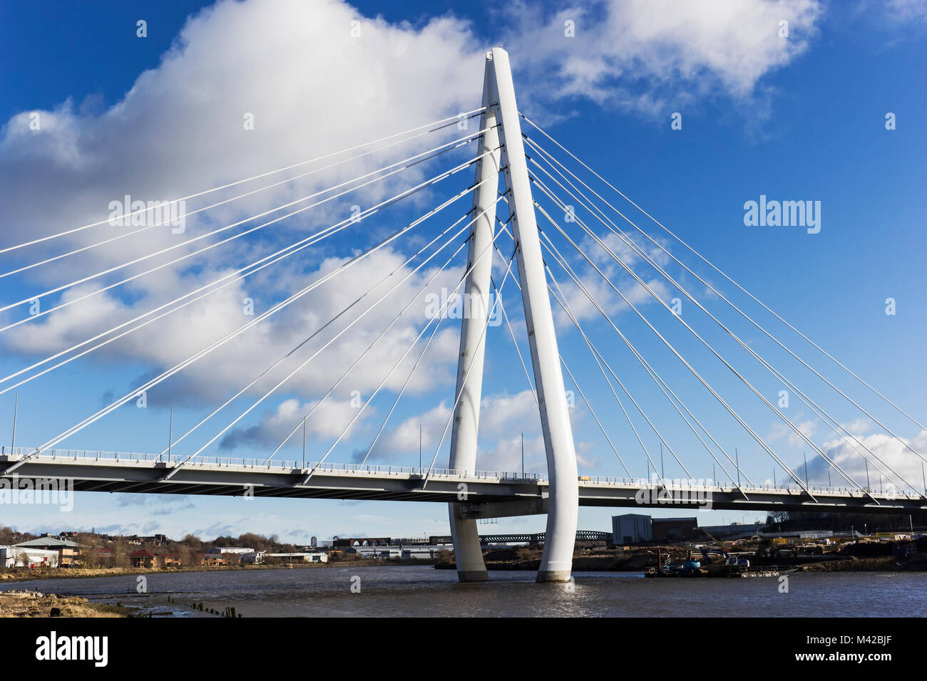 The Northern Spire bridge over the river Wear, Sunderland, UK, has been ...