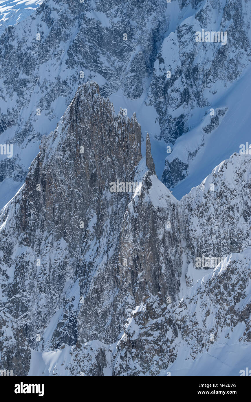 Mountain scenery, Graian Alps, Mont Blanc range, Aosta Valley, Italy ...