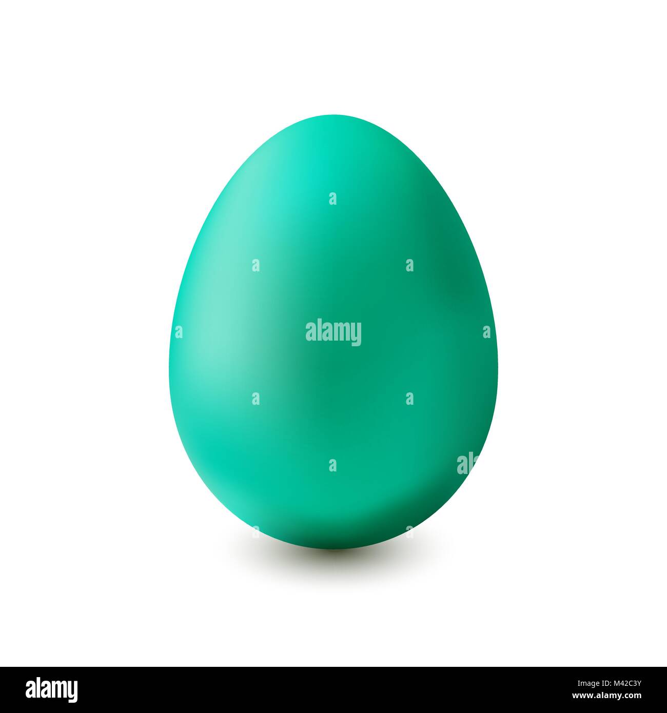 Green easter egg on a white background with a light shadow Stock Vector ...