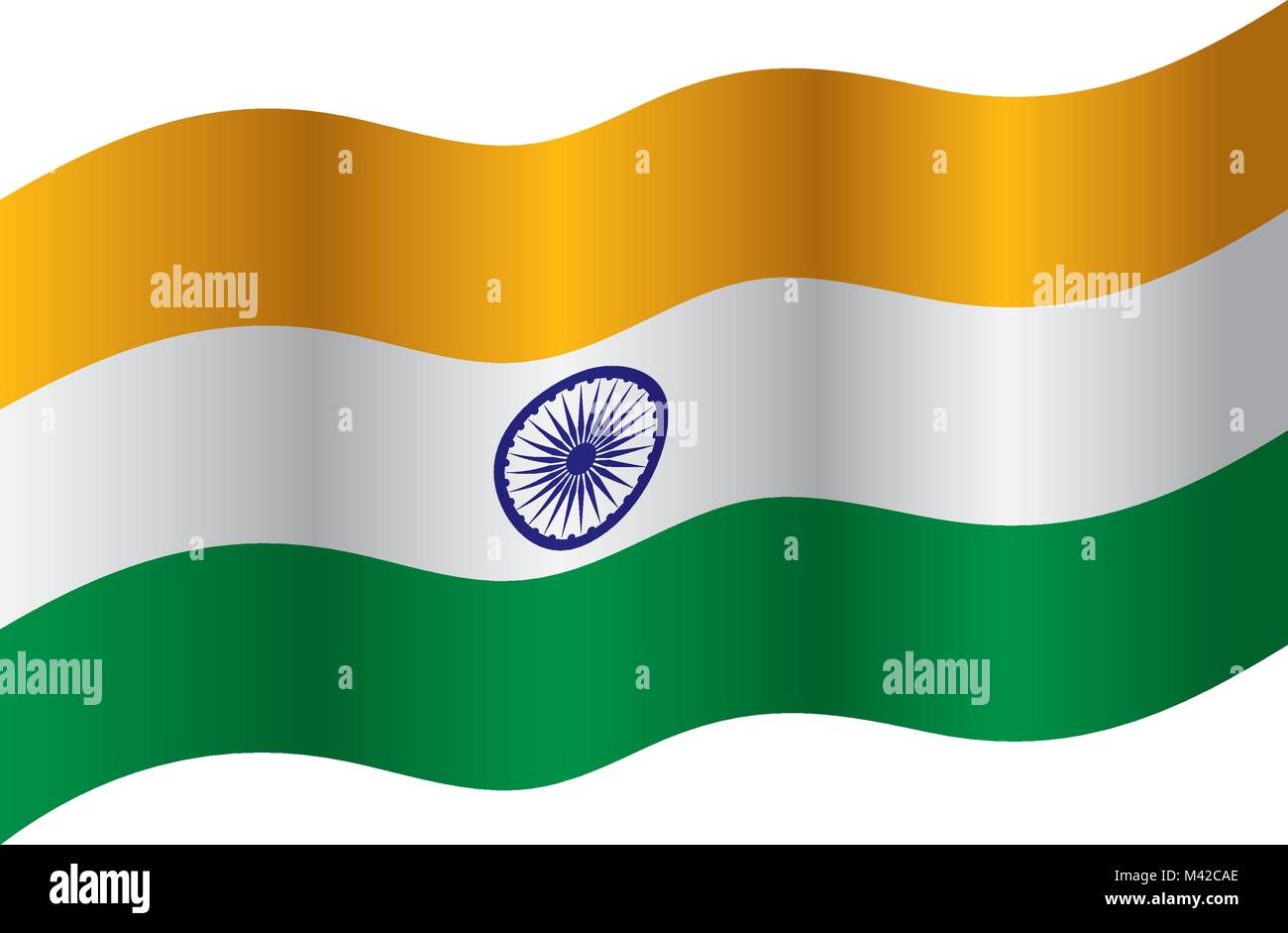 India flag, vector illustration Stock Vector Image & Art - Alamy
