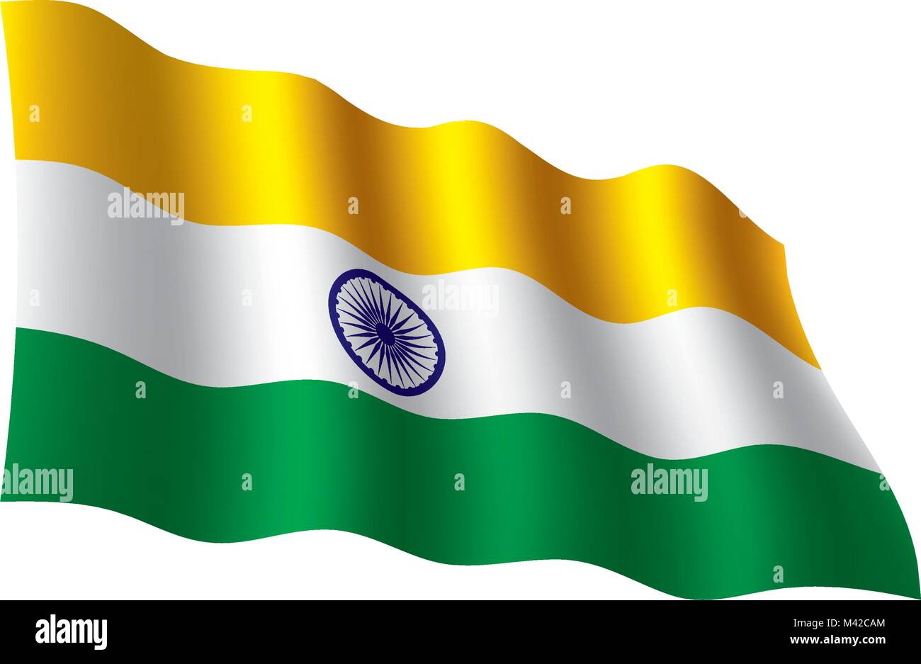 India flag, vector illustration Stock Vector Image & Art - Alamy