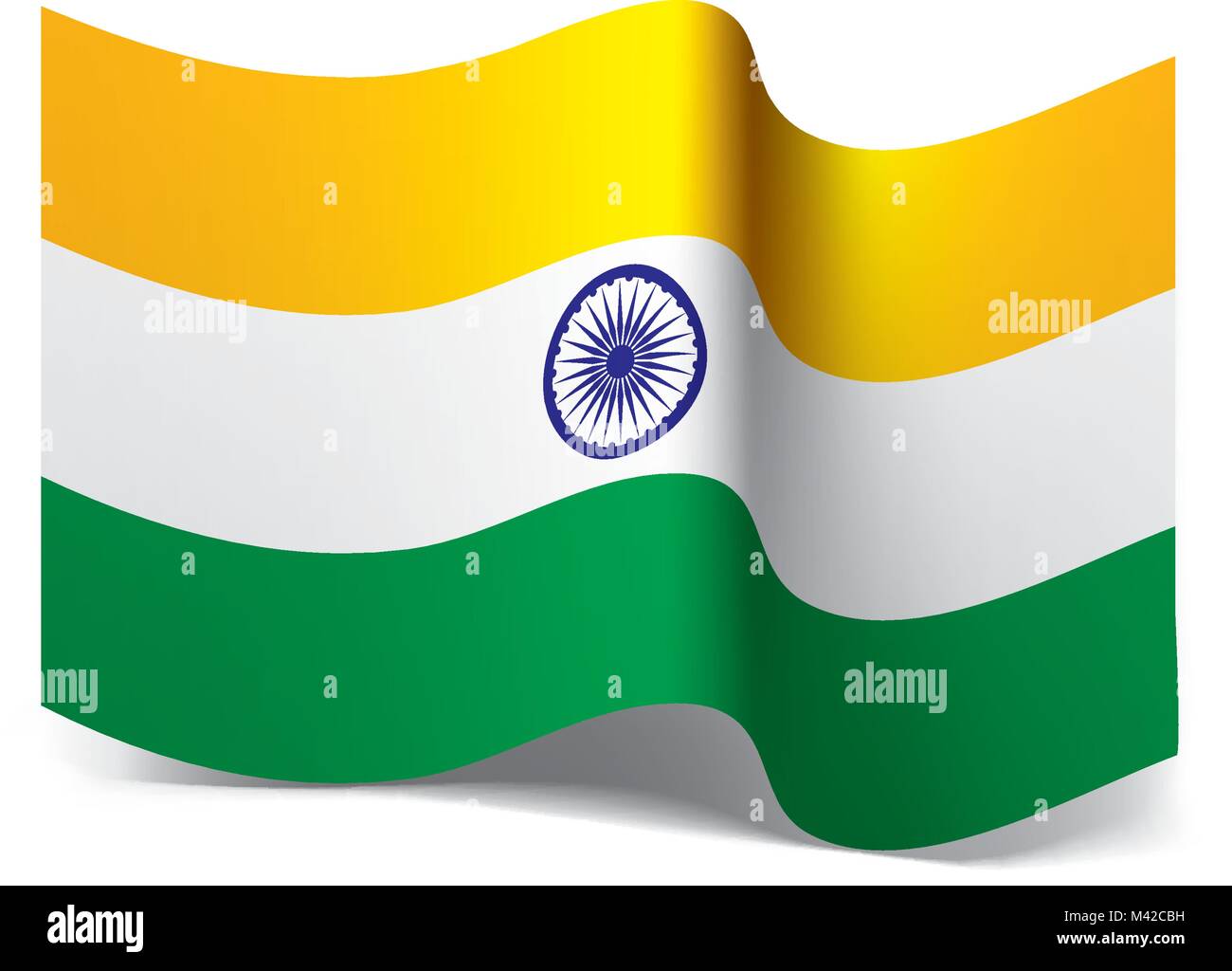 India flag, vector illustration Stock Vector Image & Art - Alamy