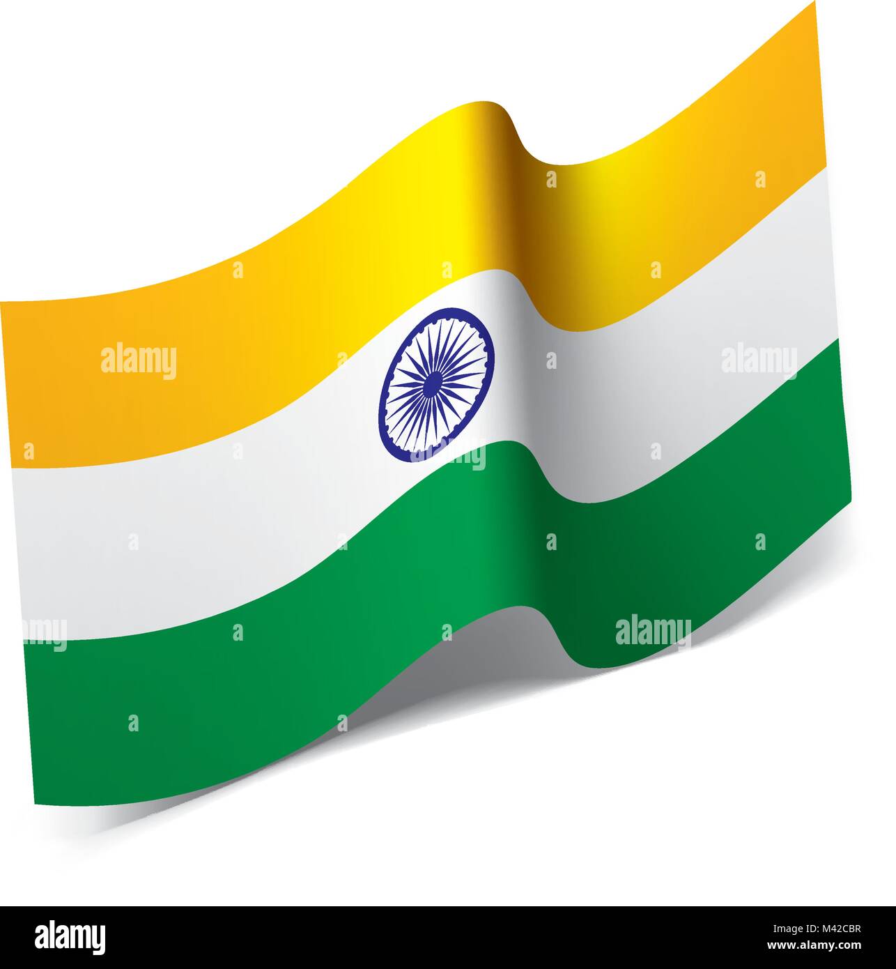 India flag, vector illustration Stock Vector Image & Art - Alamy