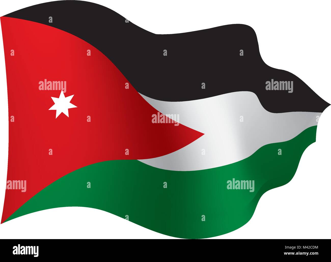 Jordan flag, vector illustration Stock Vector Image & Art - Alamy