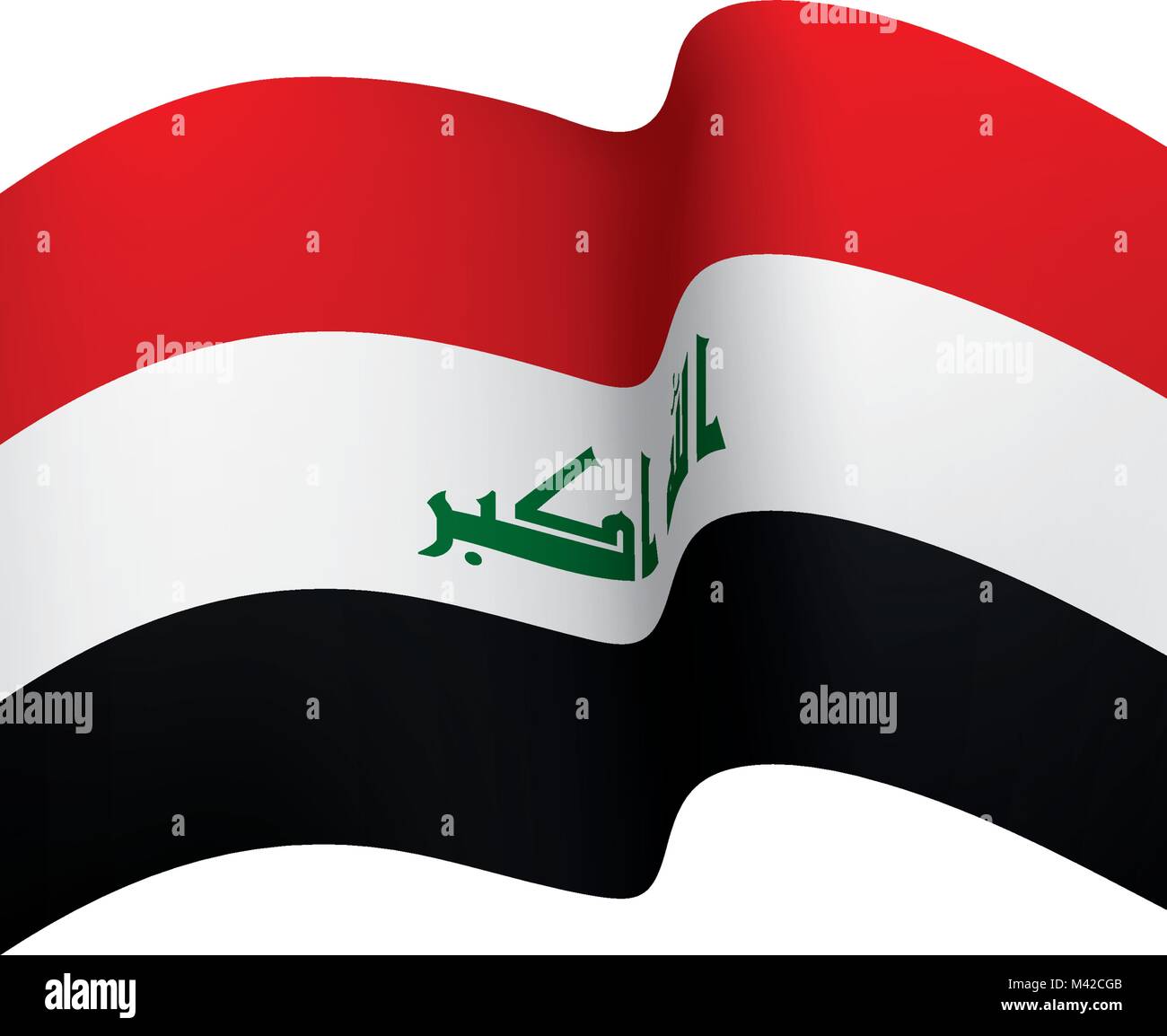 Iraqi flag, vector illustration Stock Vector Image & Art - Alamy