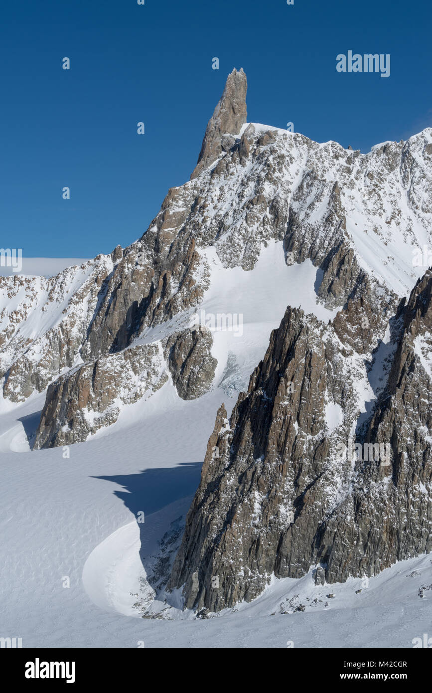 The Dent du Geant and Rochefort ridge, Mont Blanc massif in France and ...