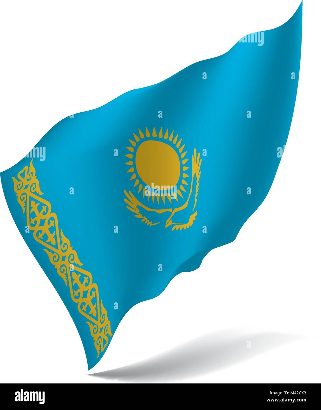 Kazakhstan flag, vector illustration Stock Vector Image & Art - Alamy