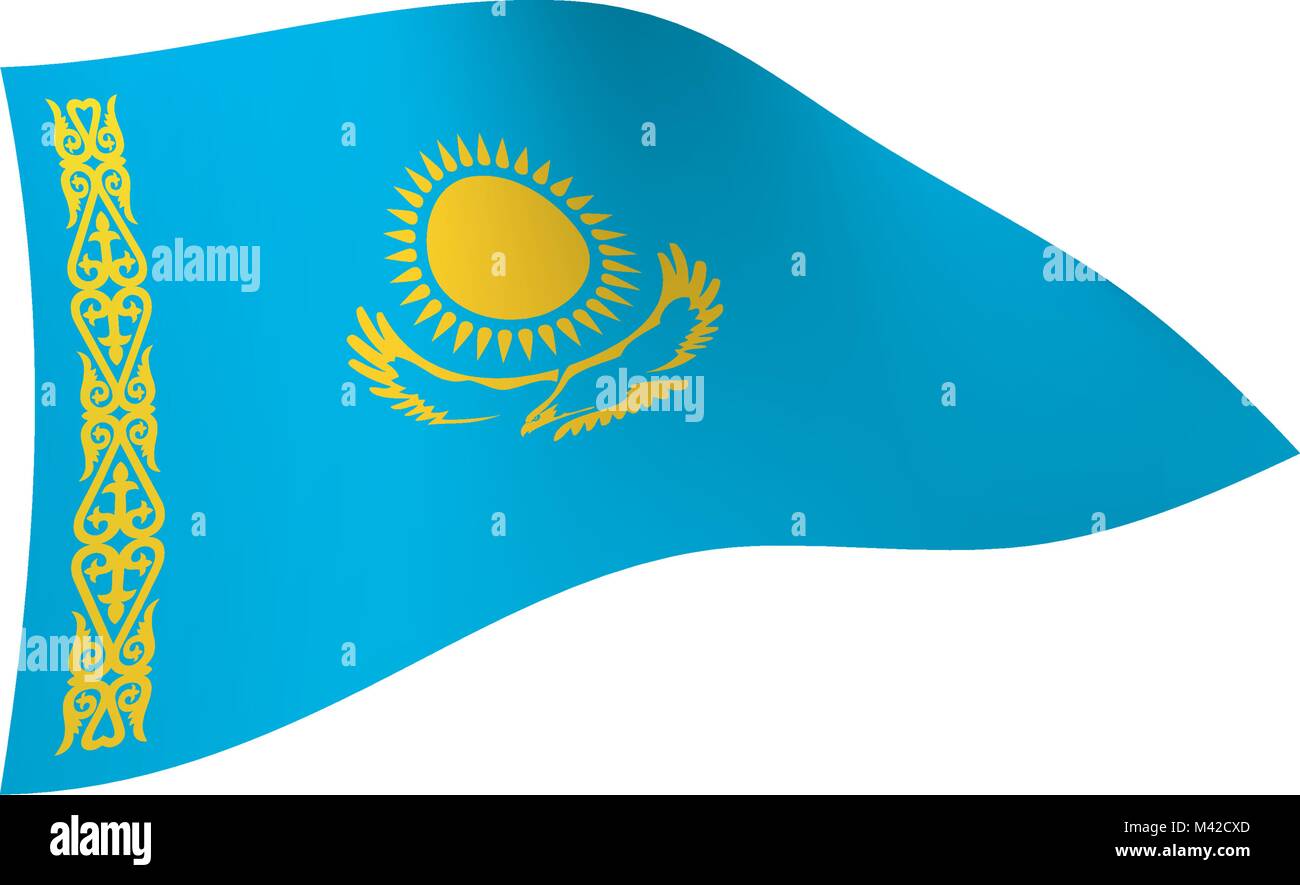 Kazakhstan flag, vector illustration Stock Vector Image & Art - Alamy