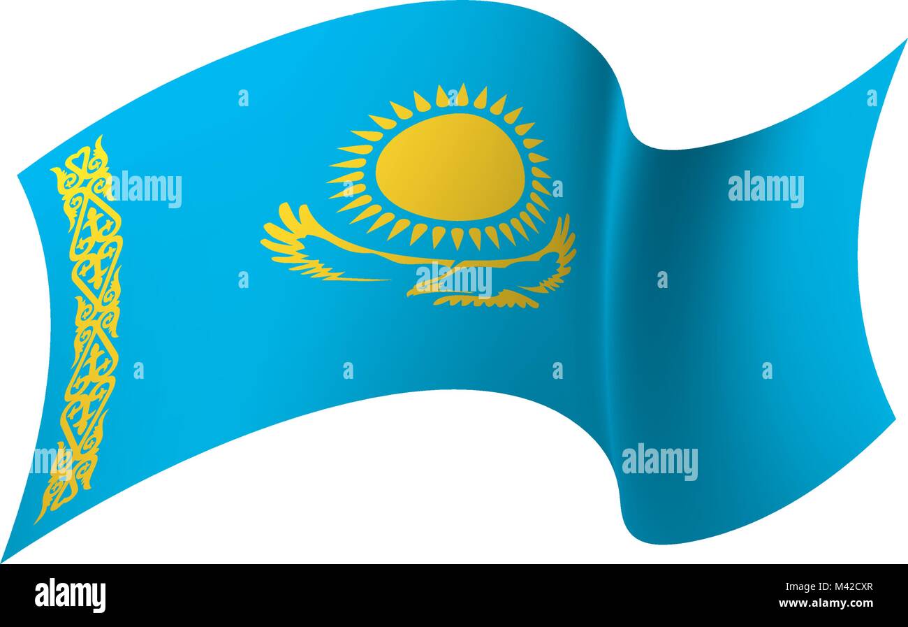 Kazakhstan flag, vector illustration Stock Vector Image & Art - Alamy