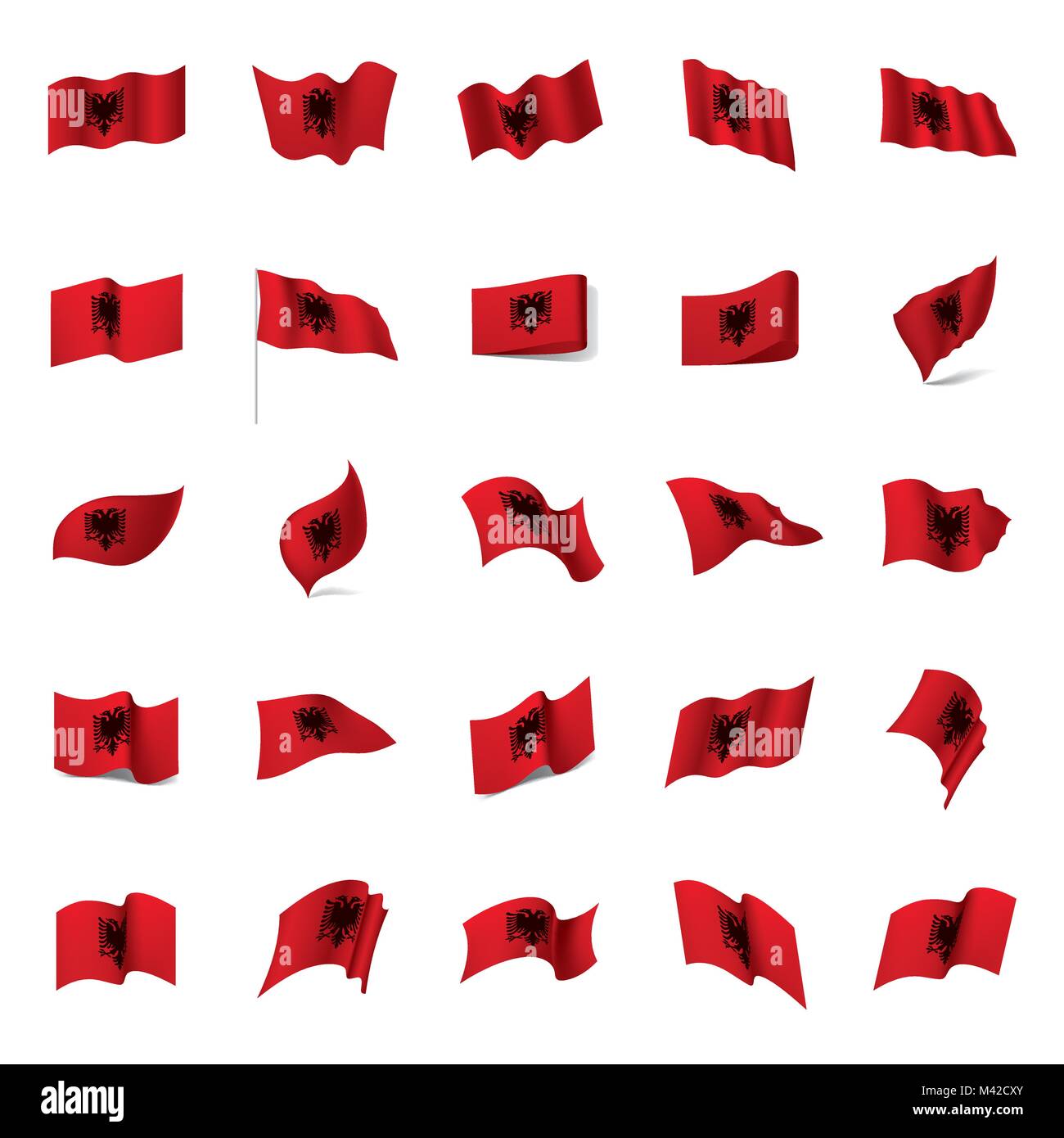 Albania flag, vector illustration Stock Vector Image & Art - Alamy