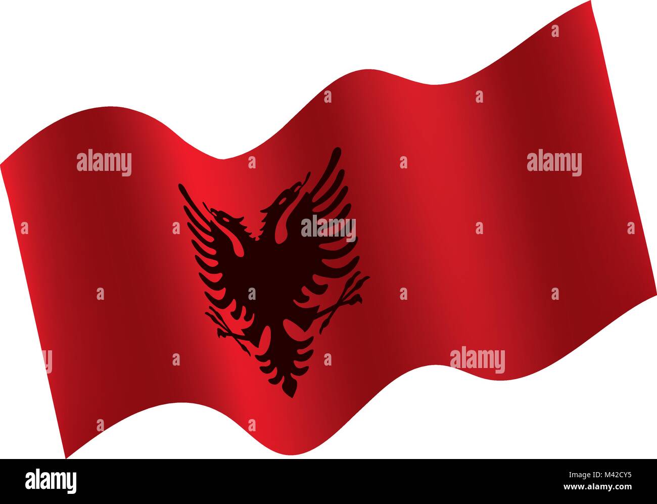 Albania flag, vector illustration Stock Vector Image & Art - Alamy