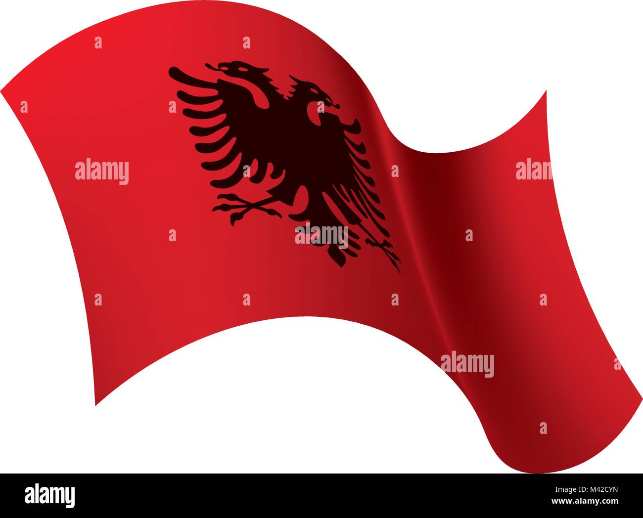 Albania flag, vector illustration Stock Vector Image & Art - Alamy