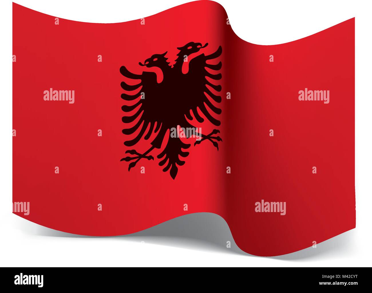 Albania flag, vector illustration Stock Vector Image & Art - Alamy