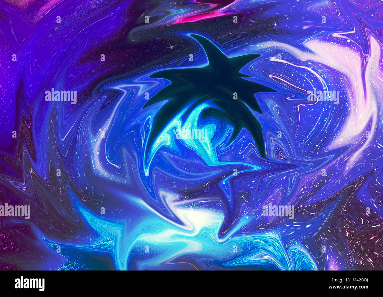 Abstract galaxy watercolor background. Colorful fantasy cosmic texture ...