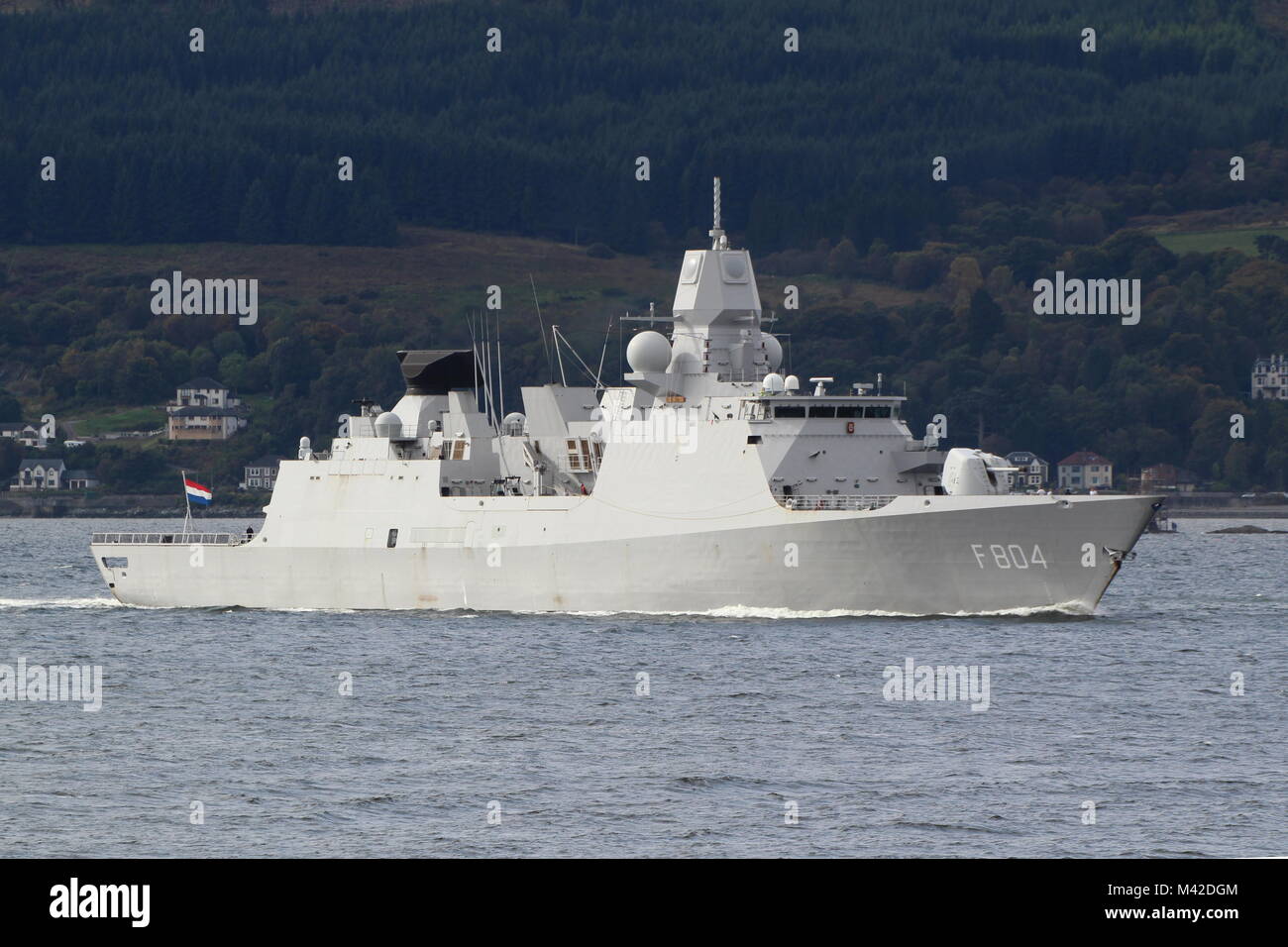 HNLMS De Ruyter (F804), a De Zeven Provincien-class frigate operated by the Royal Netherlands ...