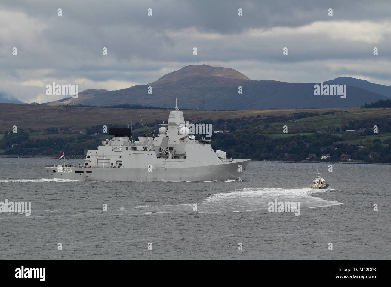 HNLMS De Ruyter (F804) operated by the Royal Netherlands Navy, being ...