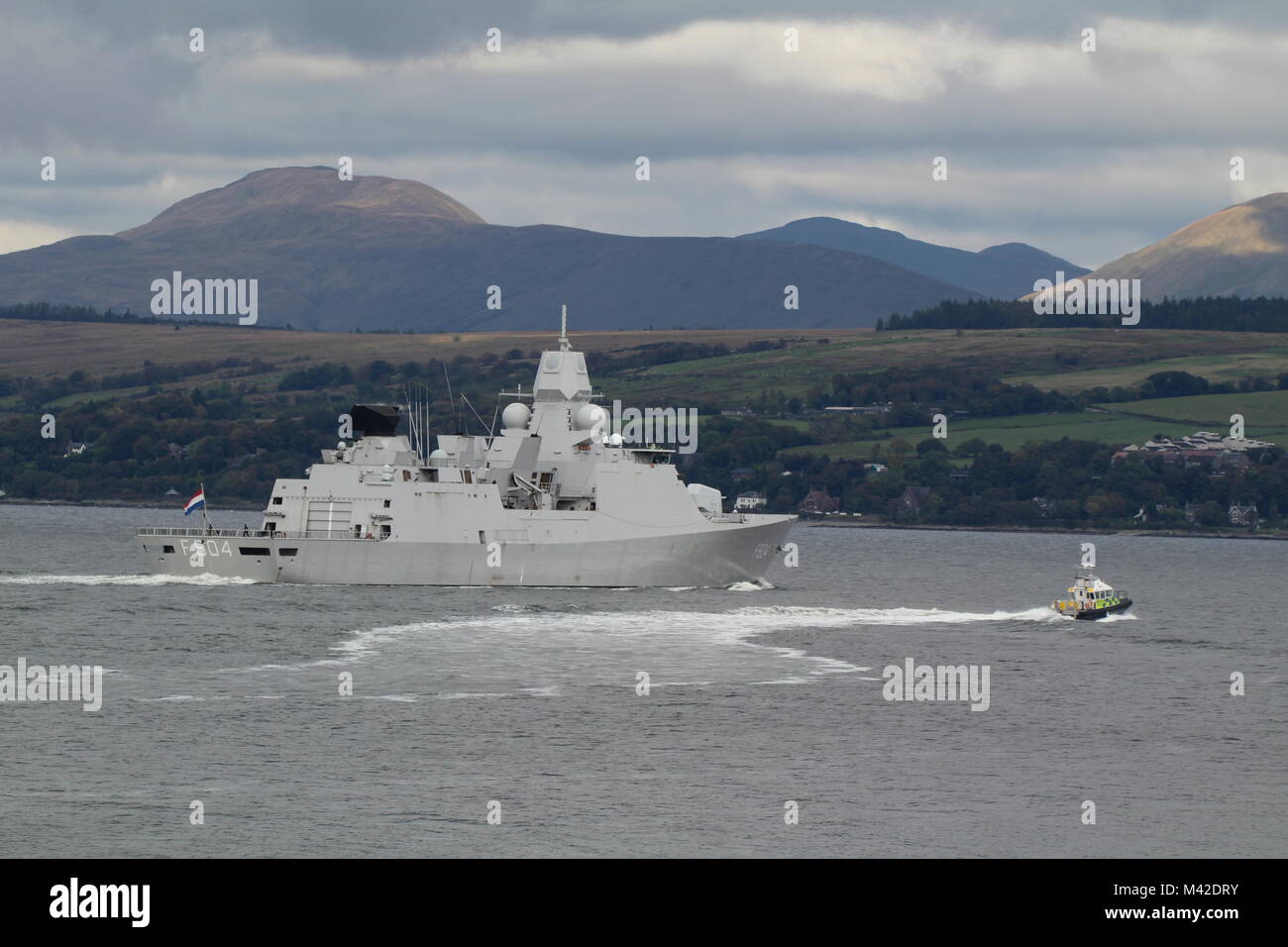 HNLMS De Ruyter (F804) operated by the Royal Netherlands Navy, being ...