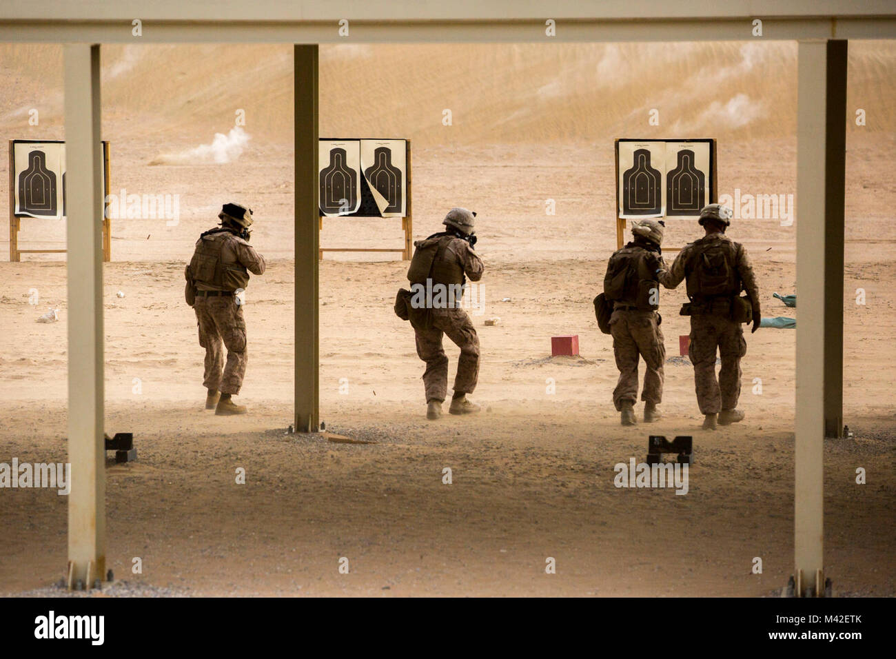 U.S. Marines with Headquarters and Support Company, Ground Combat ...