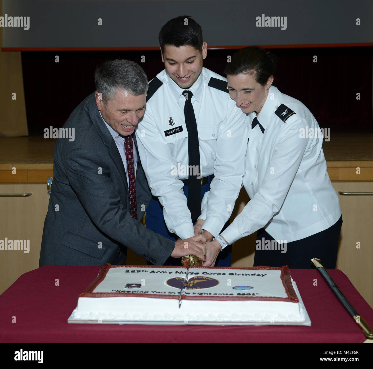 Brig. Gen. (Ret) William T. Bester, 2nd Lt. Addison Montiel, junior ...