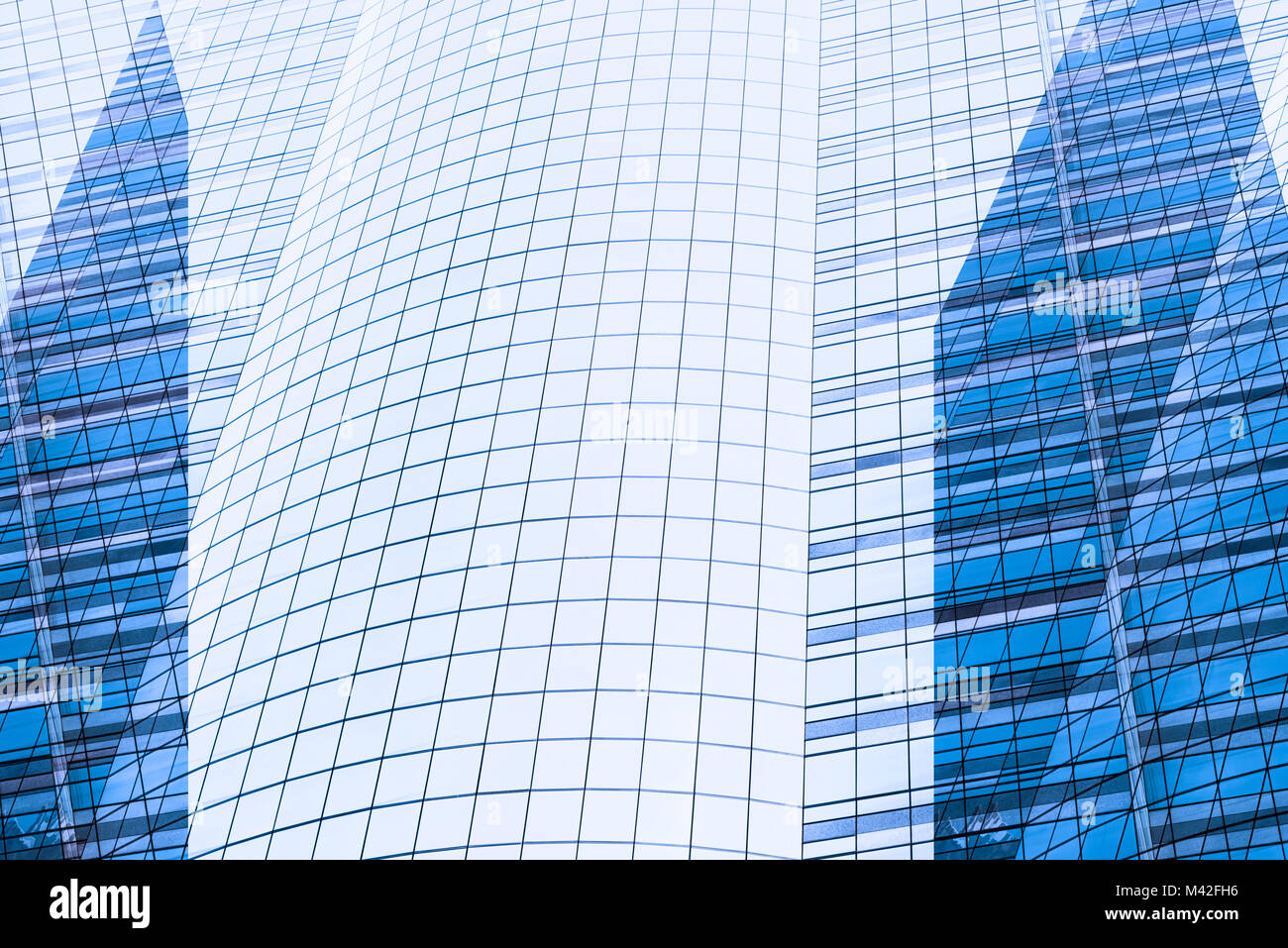 Architecture close up, windows of skyscraper. Glass and concrete. Urban ...