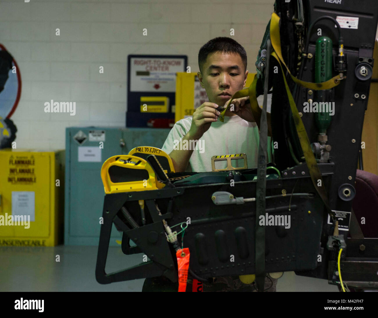Airman 1st Class Shu Hsu, 18th Component Maintenance Squadron egress ...