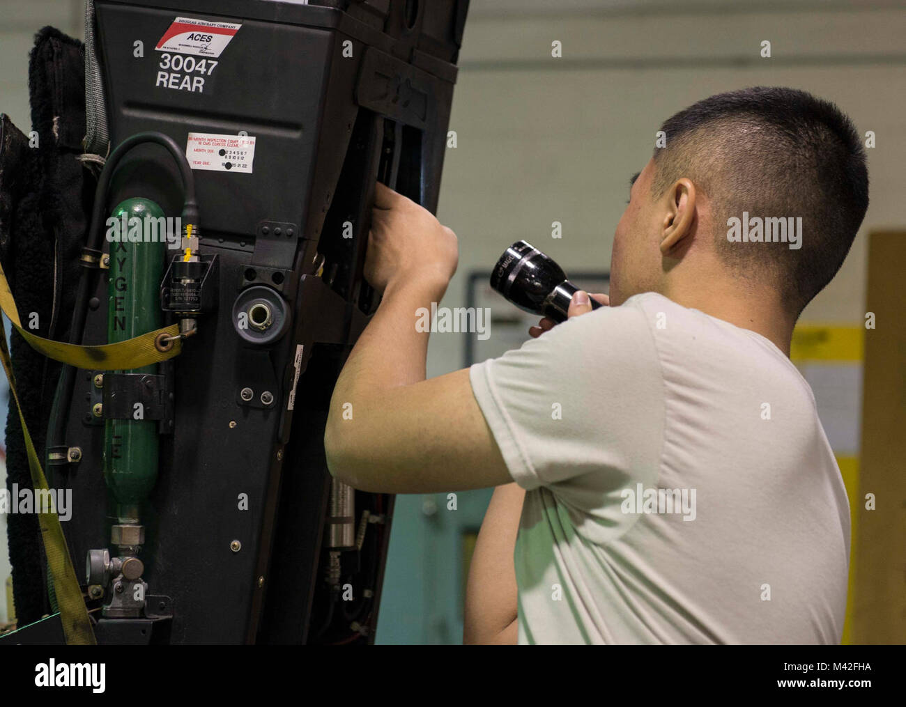 Airman 1st Class Shu Hsu, 18th Component Maintenance Squadron egress ...