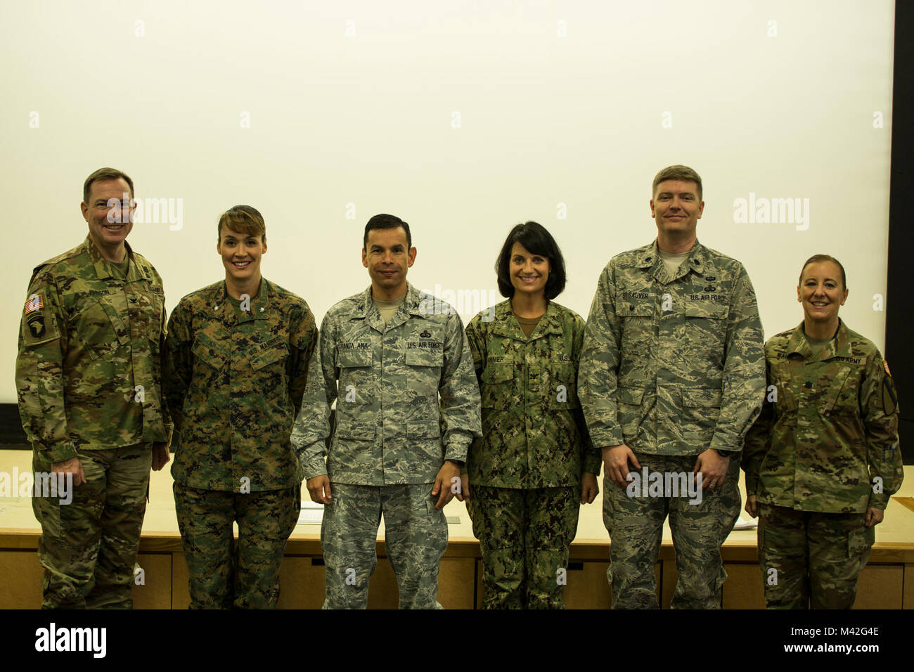 From left to right, U.S. Army Col. William Johnson, deputy director of ...