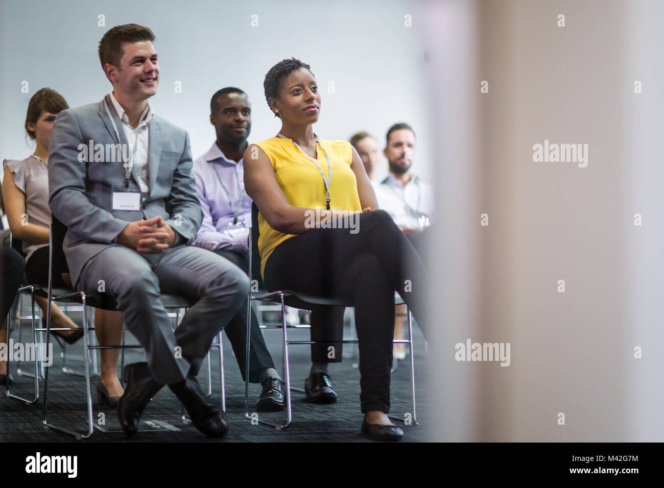 Audience conference listening hi-res stock photography and images - Alamy
