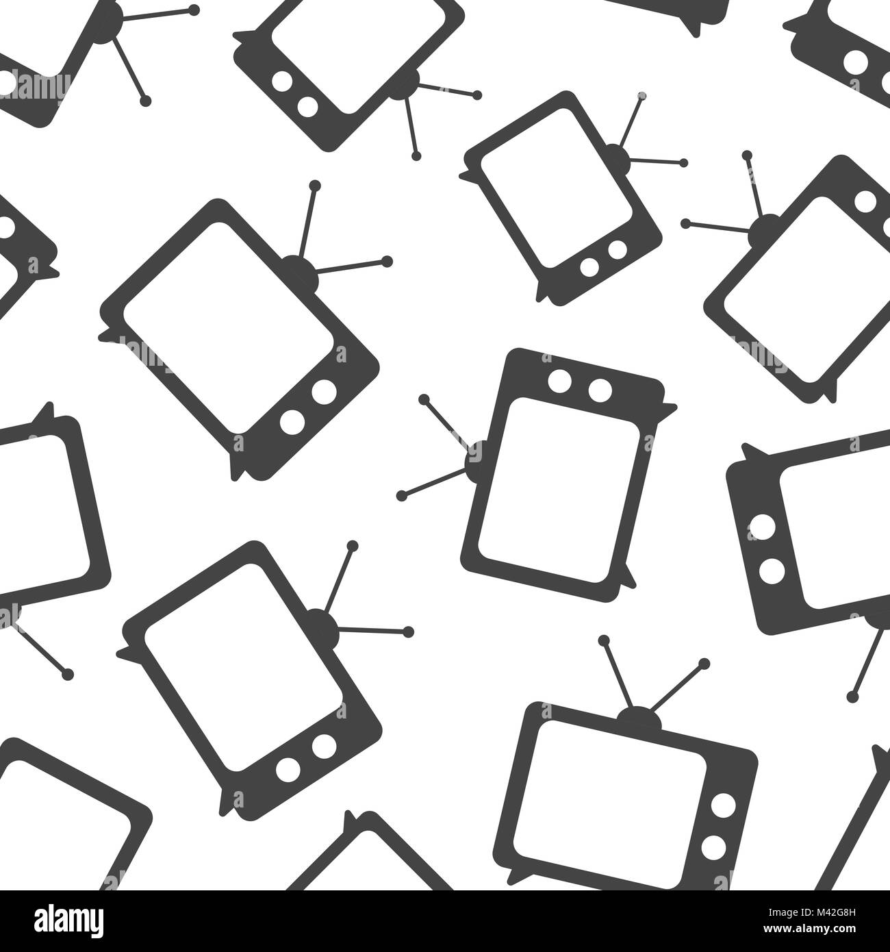 Tv icon seamless pattern background. Business flat vector illustration ...