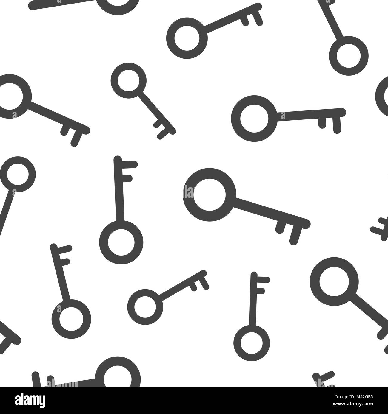 Key icon seamless pattern background. Business flat vector illustration ...