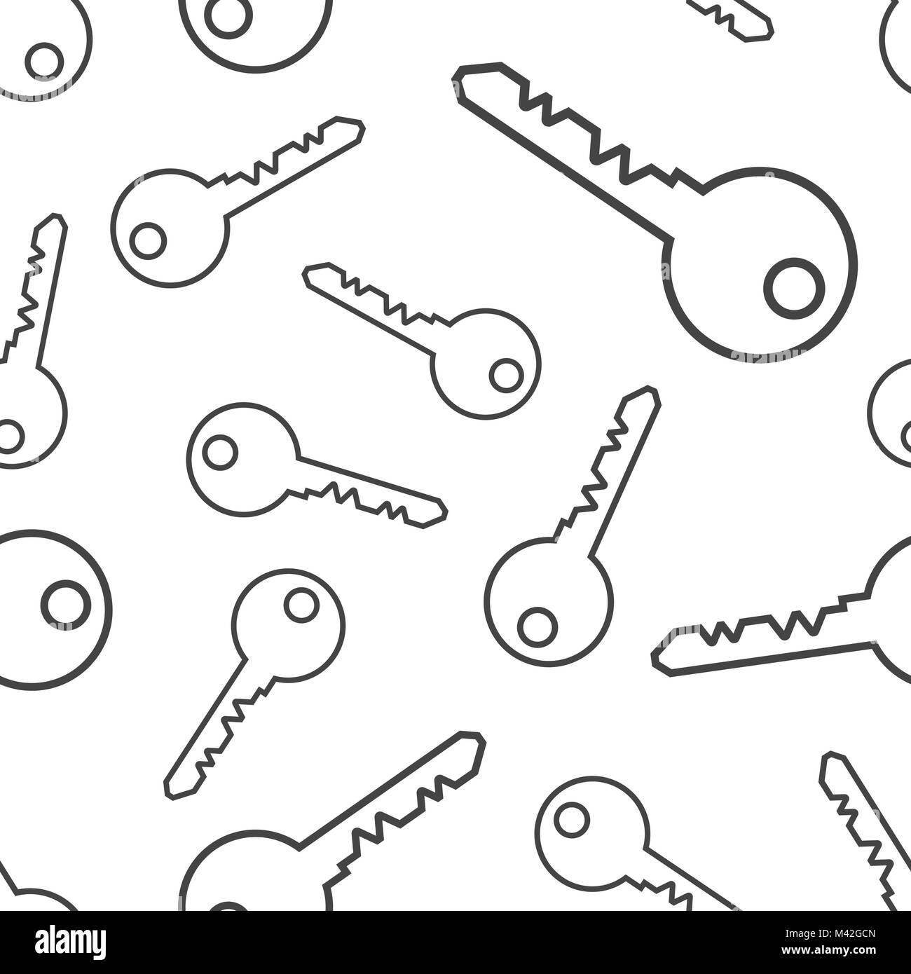 Key icon seamless pattern background. Business flat vector illustration ...