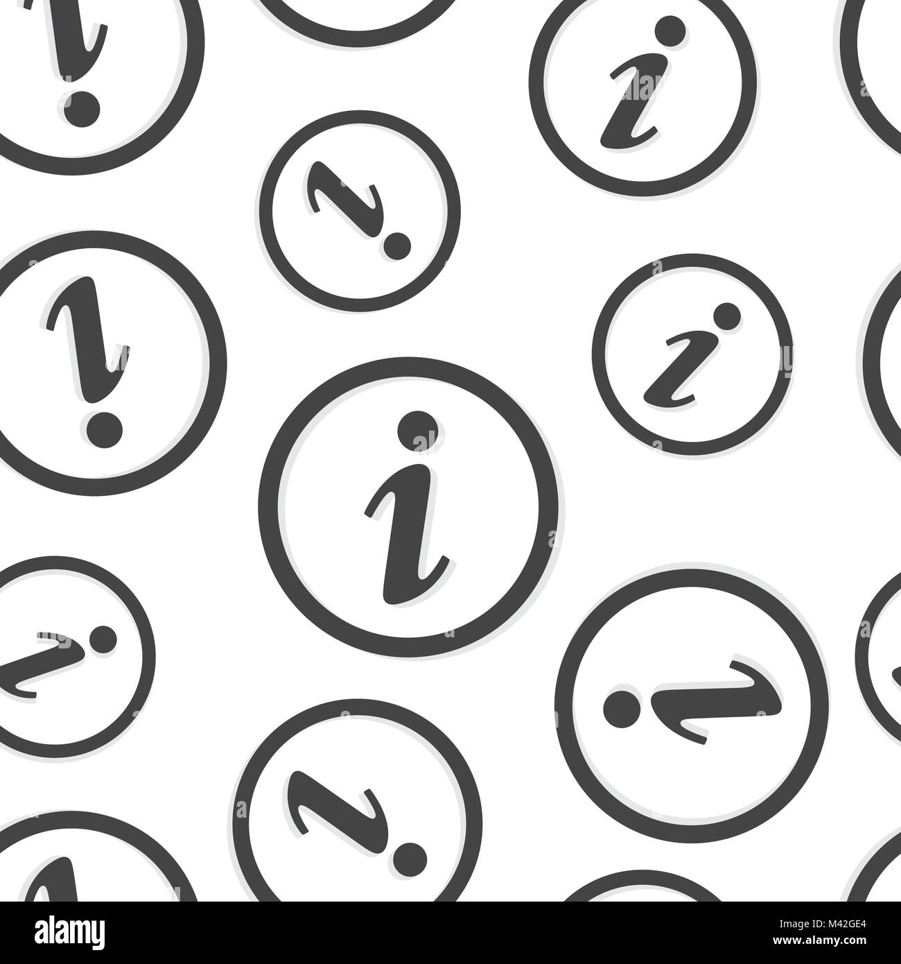 Information icon seamless pattern background. Business flat vector ...