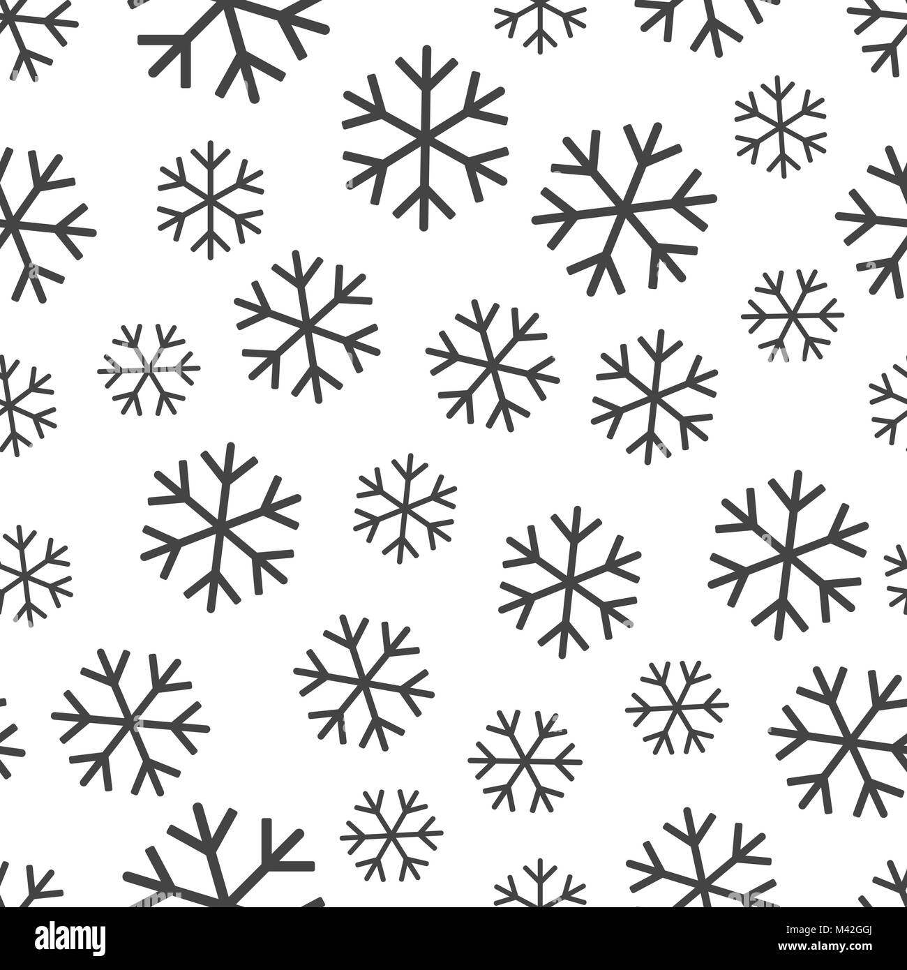 Snowflake seamless pattern background. Business flat vector ...