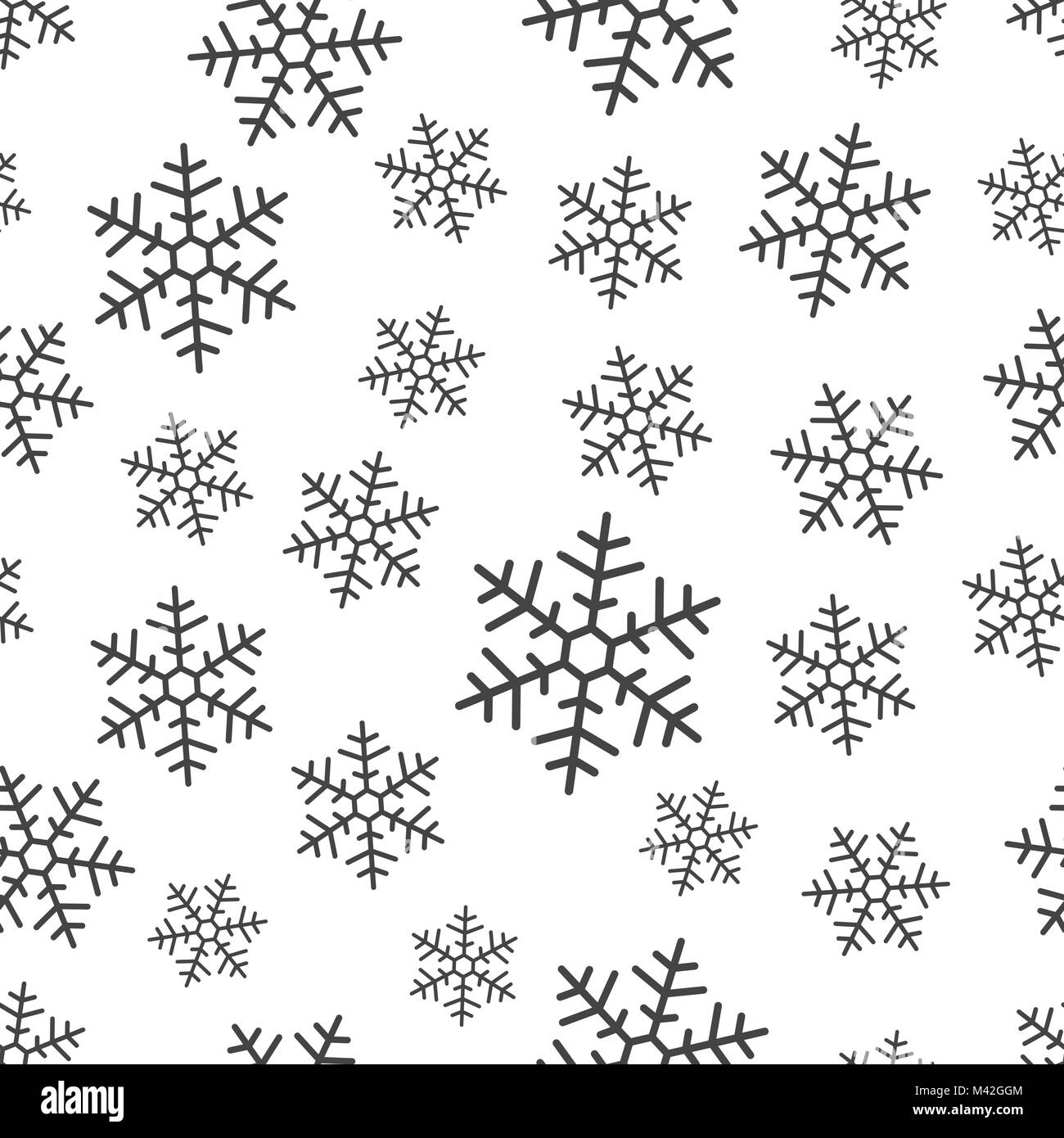 Snowflake seamless pattern background. Business flat vector ...