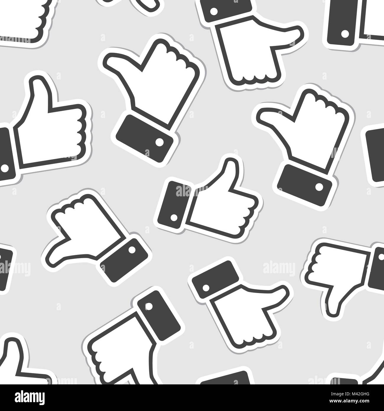 Like icon seamless pattern background. Business flat vector ...