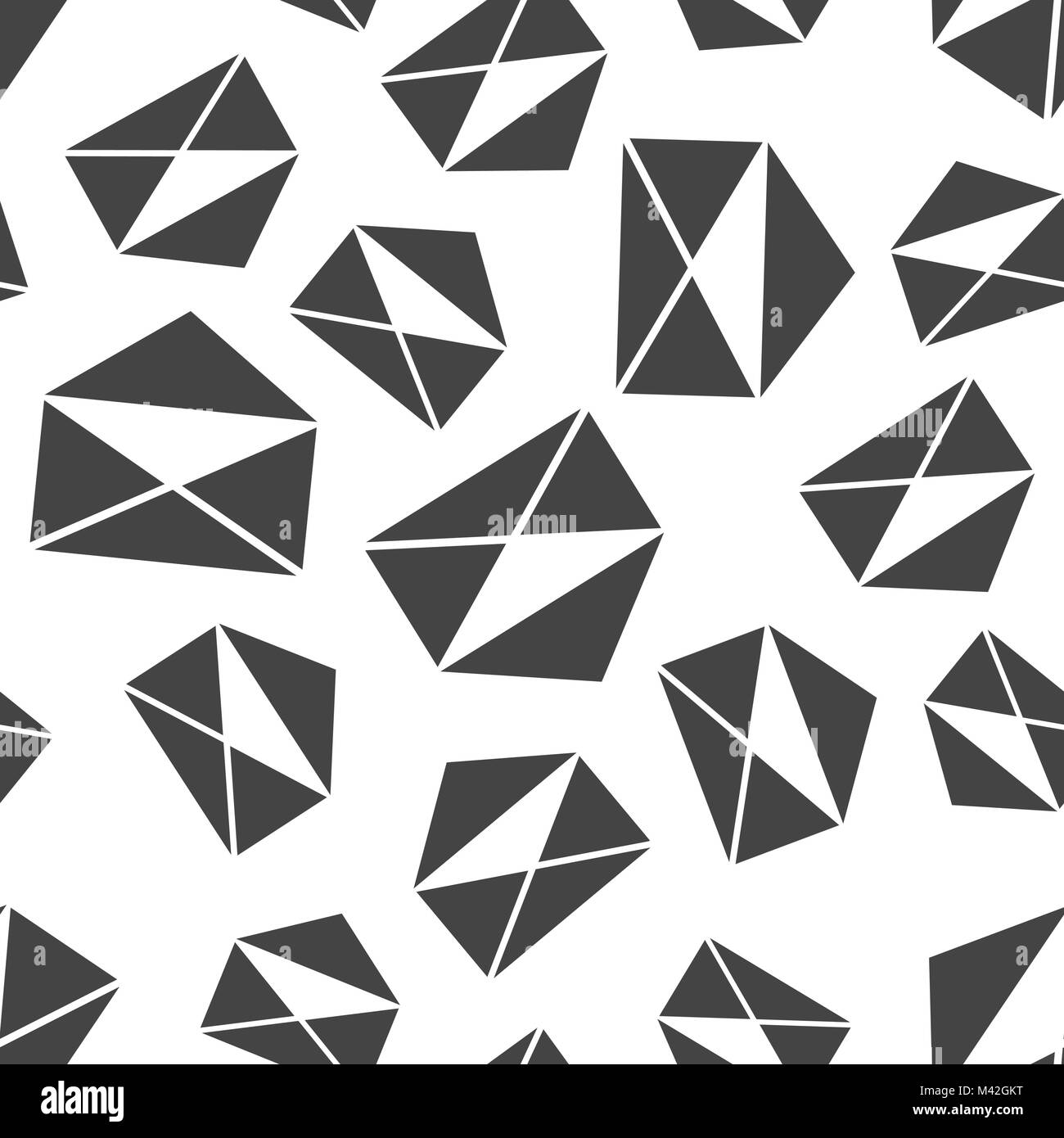 Mail envelope icon seamless pattern background. Business flat vector ...