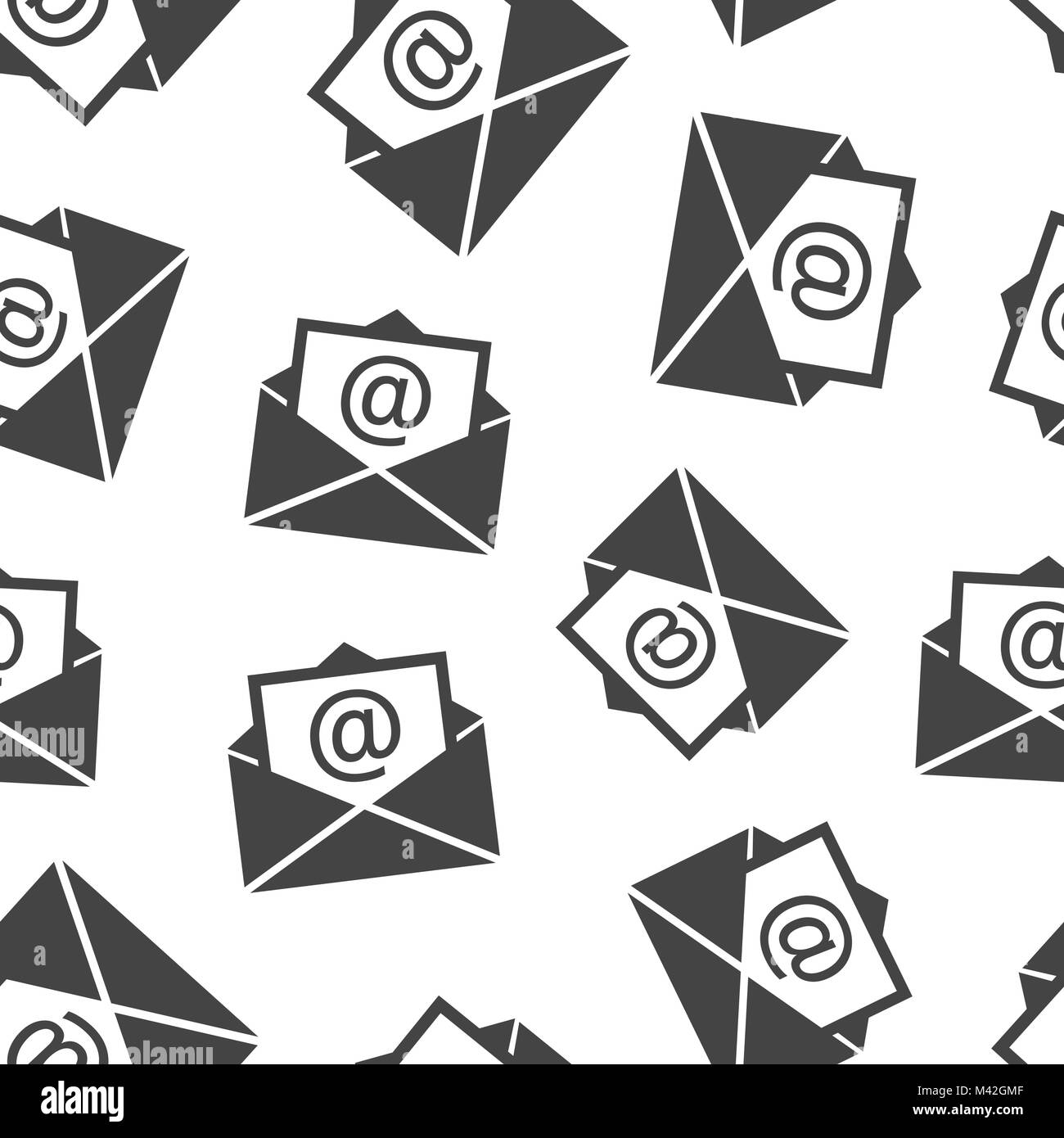 Mail envelope icon seamless pattern background. Business flat vector ...