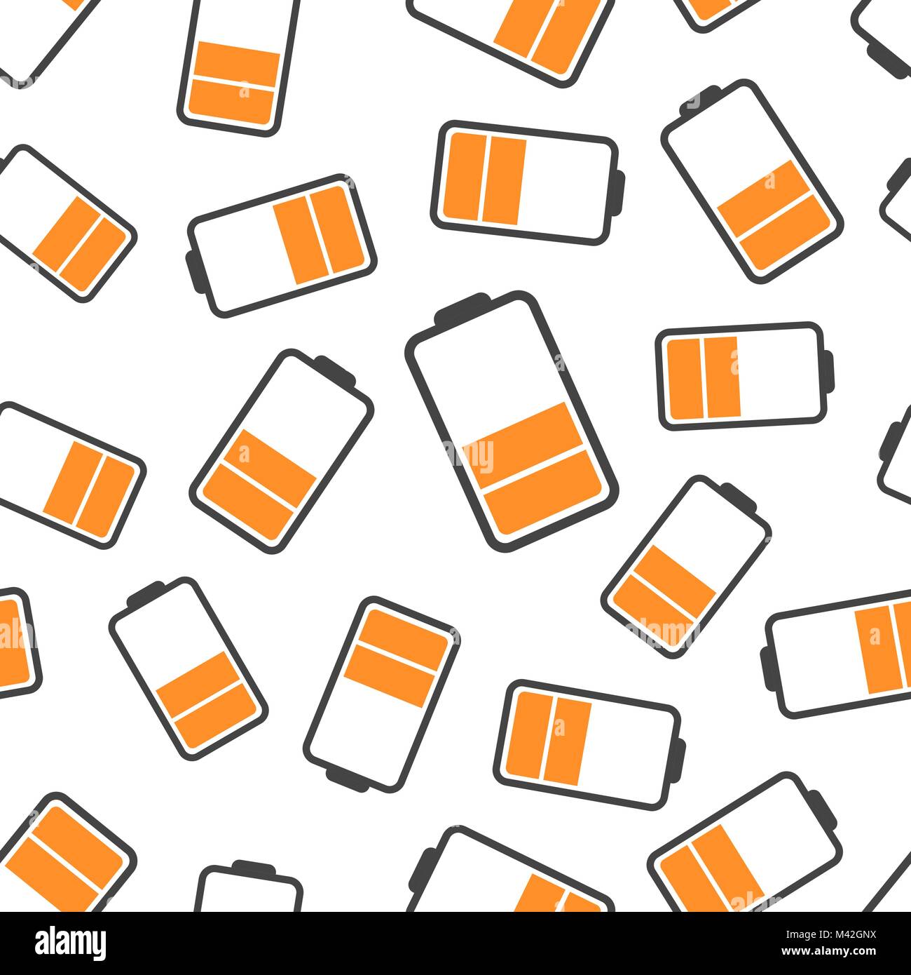 Battery icon seamless pattern background. Business flat vector ...