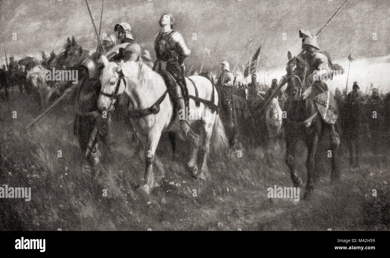 Joan of Arc taken prisoner in 1430. Joan of Arc, c. 1412 -1431, aka The ...